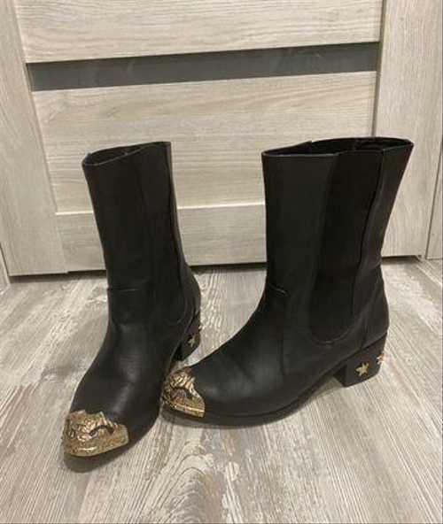 Кожаные сапоги казаки