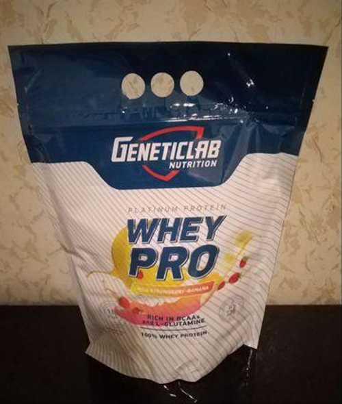 Протеин GeneticLab whey PRO 2100g вкус банан-земля