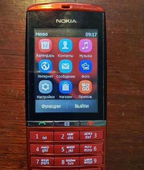 Телефон Nokia Asha 300 red. 2 штуки в отл. сост