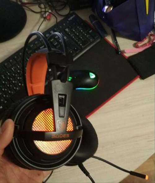 Игровые наушники с микрофоном Sades A6
