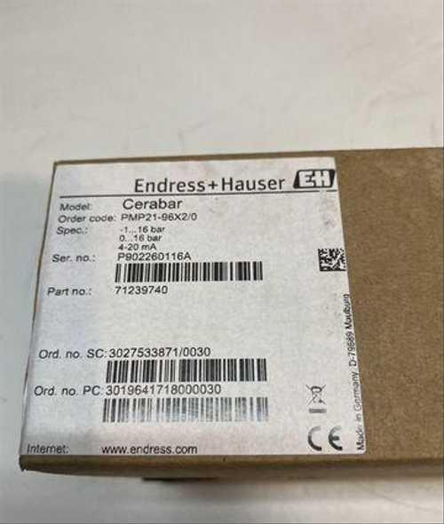 Endress + Hauser Cerabar PMP21-96X2/0