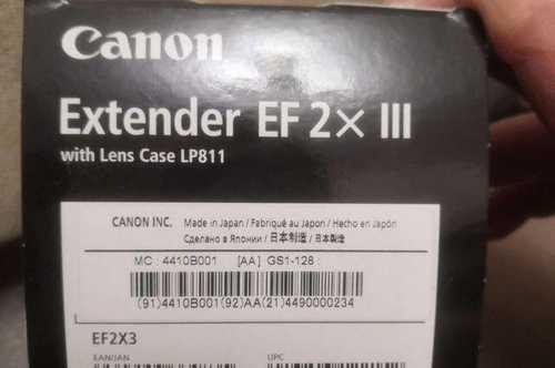 Телеконвектор Canon Extender EF 2x lll