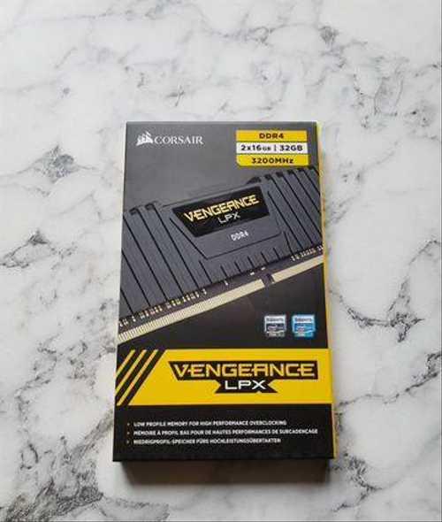 Новая DDR4 Corsair Vengeance LPX 32gb 2x16 3200Mhz