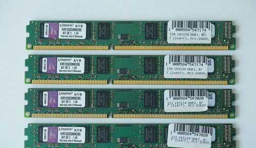 Оперативная память DDR3 Kingston 1333 4x4GB