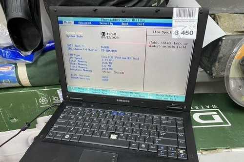 Ноутбук Samsung R20plus Core 2 Duo RAM 1 гб,HDD120