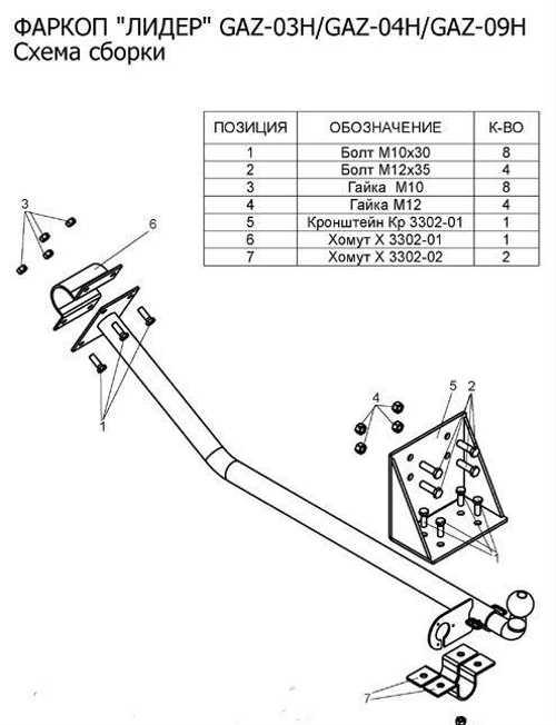 Фаркоп газ 2705 "Газель"
