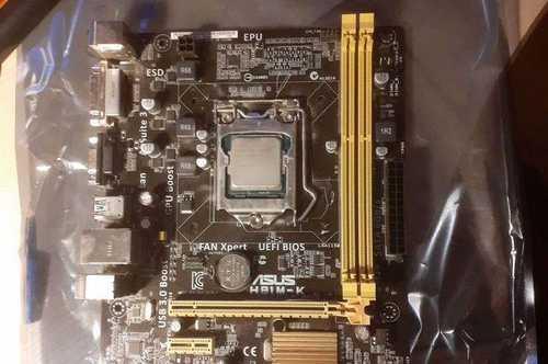 Материнская плата asus H81MK,процессор I3 4170,озу