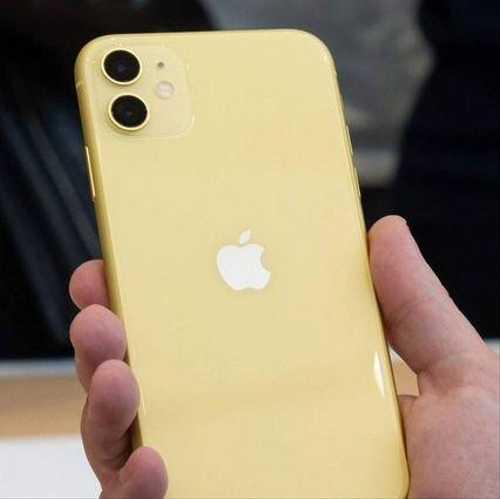 Желтый айфон 11 фото в живую
