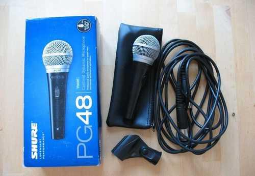 Микрофон shure PG48 -XLR-B