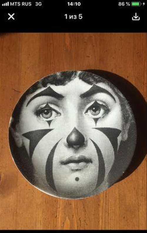 Тарелка. Fornasetti