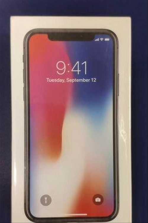 iPhone X, Space Gray 256 Gb, новый