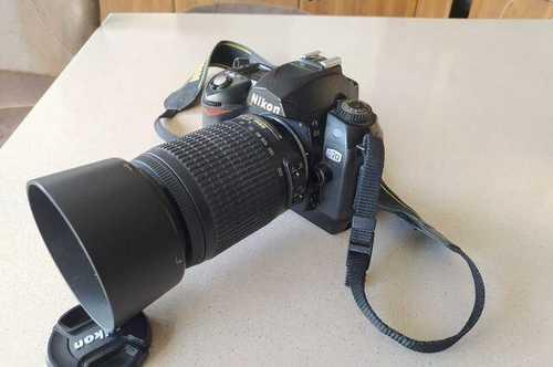 Фотоаппарат Nikon D70, плюс объектив Nikkor 55-200