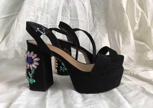 Босоножки на платформе чёрные ASOS Design