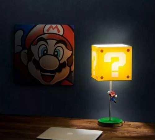 Лампа настольная Светильник Супер Марио Блок