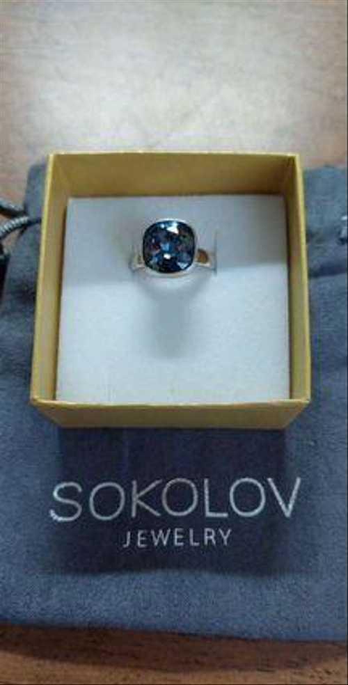 Кольцо swarovski sokolov 19