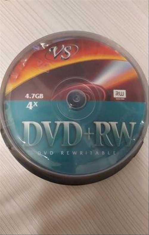 Диски пустые (болванки) DVD+RW 10 шт