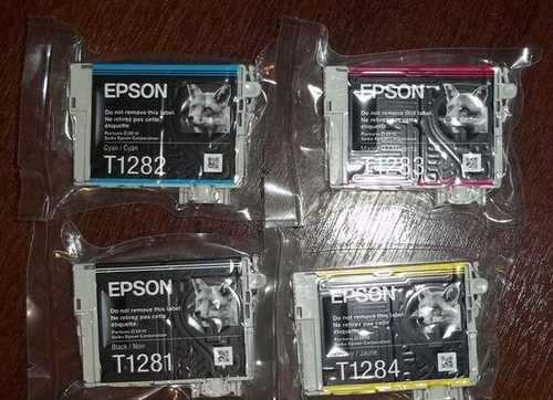 Картриджи Epson T1281 T1282 T1283 T1284 Оригинал