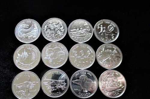 Канада набор 12 монет 1999 г