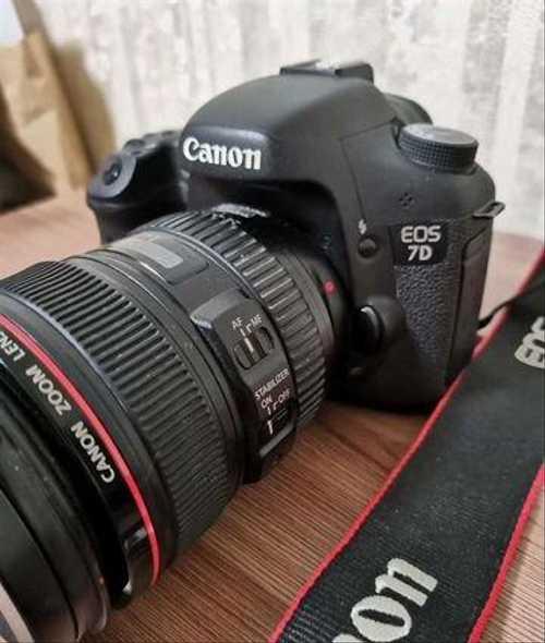 Зеркальный фотоаппарат Canon 7d+оптика