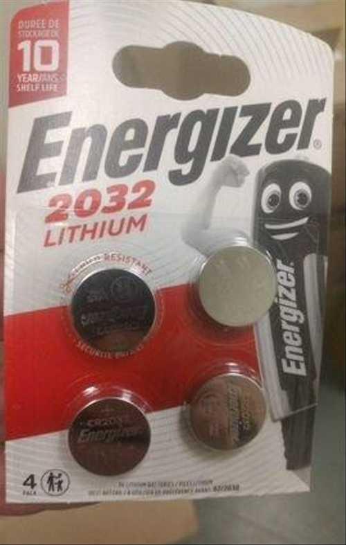 Батарейки energizer lithium CR 2032 3V 4 шт