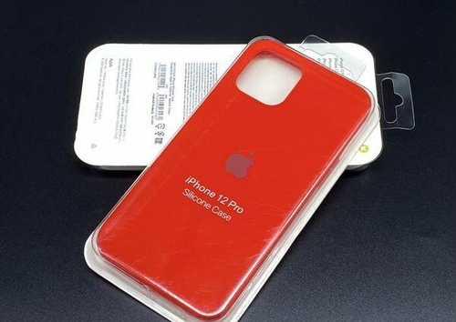 iPhone 12 / 12 Pro Silicone Чехол Красный Full Red