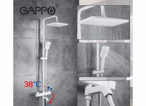 Душевая стойка Gappo G2491-8 белая