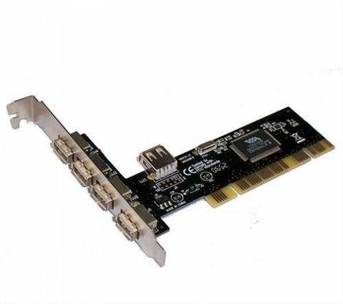 Контроллер PCI VIA6212 (4+1) 5xUSB2.0