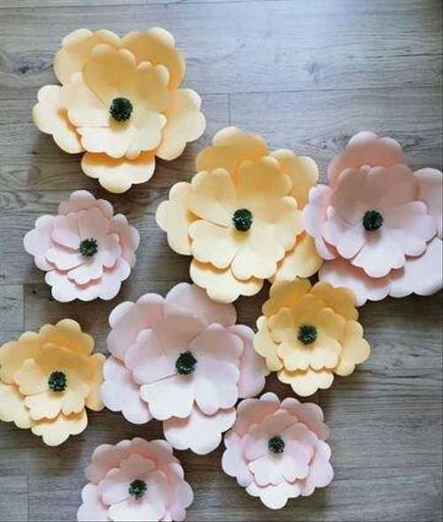 Бумажные цветы декор