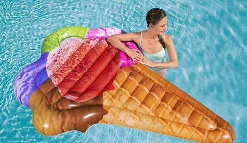 Надувной матрас для плавания "Мороженое" (Новый)