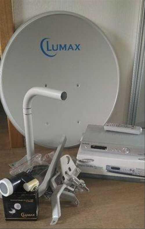 Спутниковая антенна Lumax +ресивер samsung