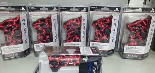 Sony dualshock 3 como red PS3 камуфляжный красный