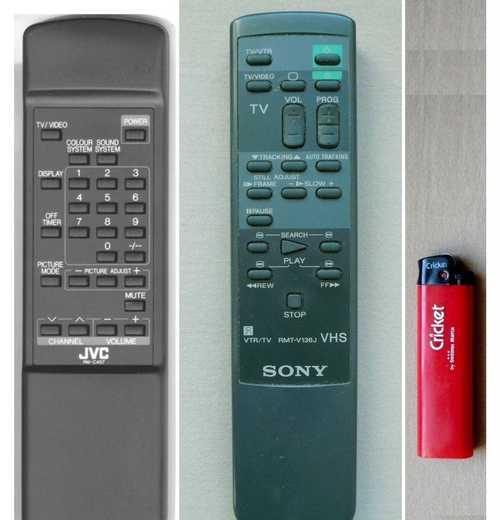 Пульты JVC RM-C457, Sony RMT-V136J