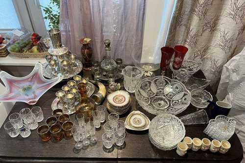 Хрусталь, рюмки, винтажные наборы