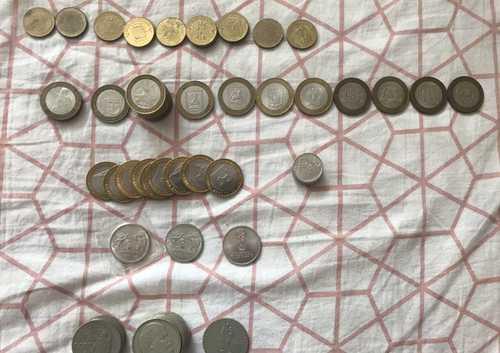 Монеты разных стран, юбилейные РФ и СССР одним лот