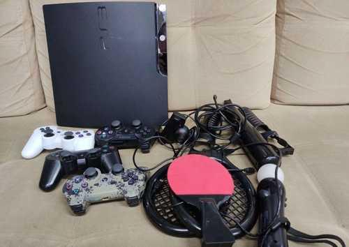Sony PlayStation 3 slim+ move+4 джойстика