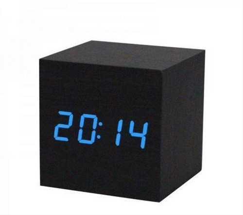 Электронные часы деревянный куб VST-869