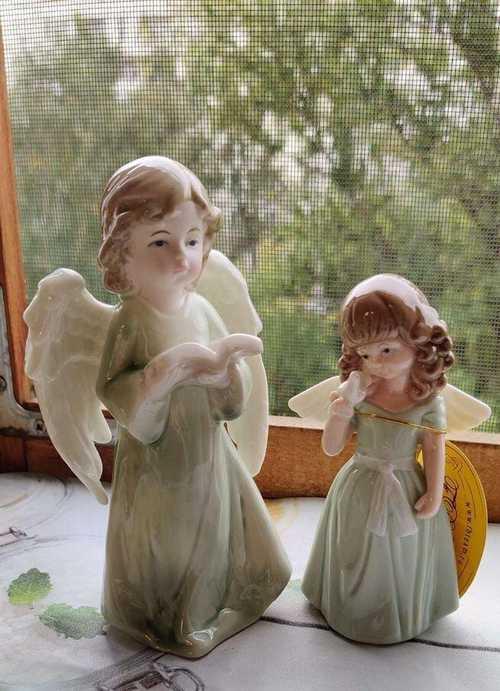 Две статуэтки ангелов керамические