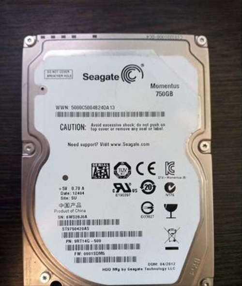 HDD 750 Gb Seagate Momentus ST9750420AS