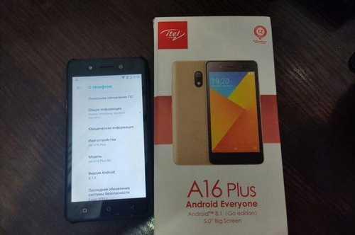 Смартфон Itel A16 plus 2/16