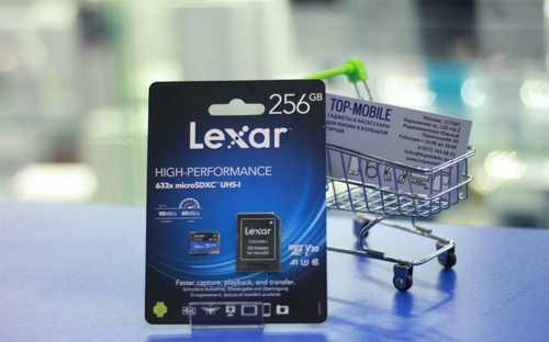 Карта памяти Micro SD Lexar 256gb 4K