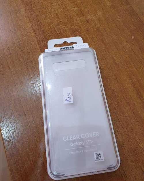 Чехол-накладка Samsung clear cover galaxy s10+