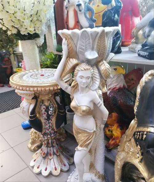 Кашпо, статуя девушка с вазой, фигура