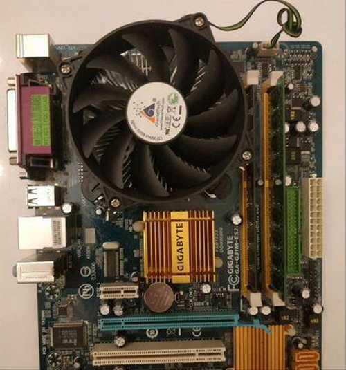 Комплект E7400+Gigabyte LGA 775+4GB DDR2+Cooler