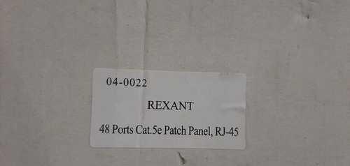 Патч-панель 19, 48xRJ45, UTP, Кат. 5е Rexant