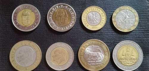 Набор иностранных монет (биметалл)