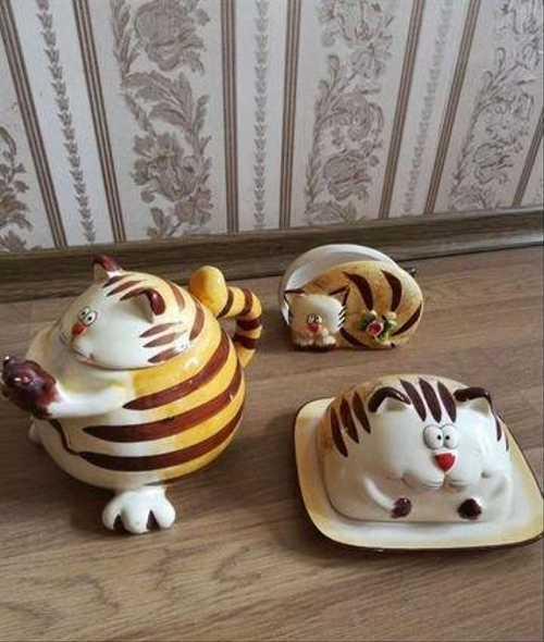 Набор посуды коты
