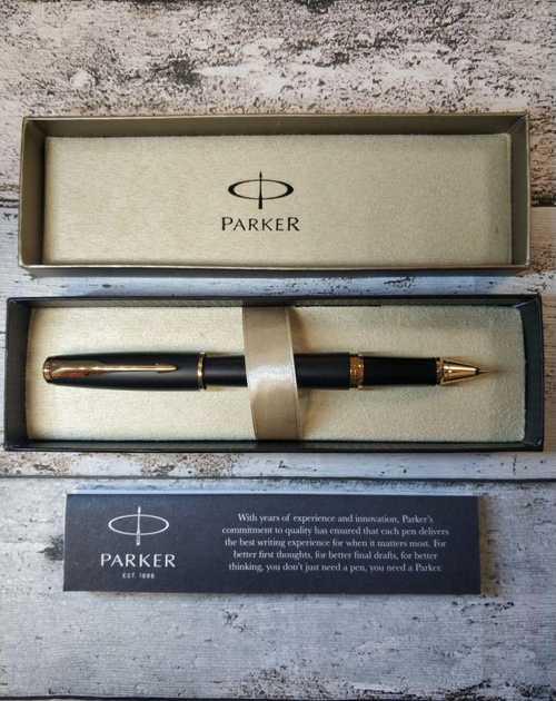 Ручка Parker Urban Muted Black GT роллер. зол. 23К