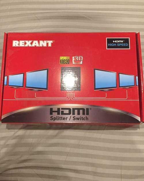 Делитель rexant hdmi 1x8 splitter/switch