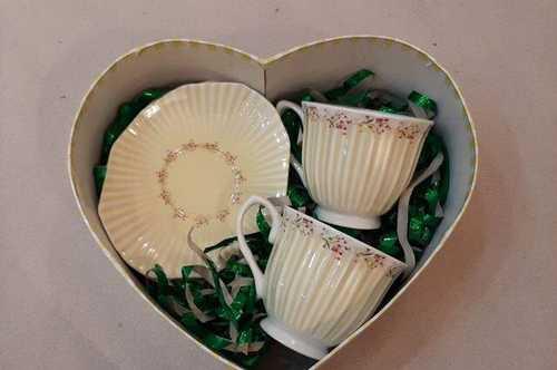 Чайный набор на 2 персоны в коробке цветы сакуры