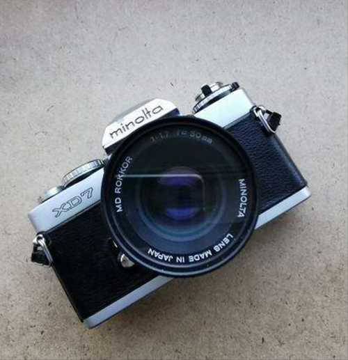 Плёночный фотоаппарат Minolta XD7 + объектив rokko